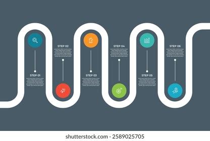 Infographic Roadmap Design Template Business Timeline Stock Vector Royalty Free