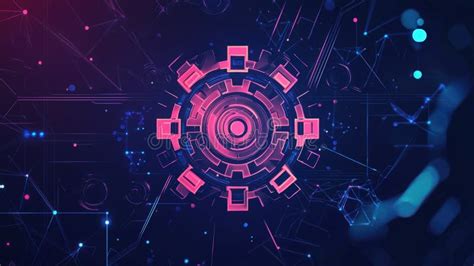 Abstract Digital Circuit Design Pattern Stock Illustration