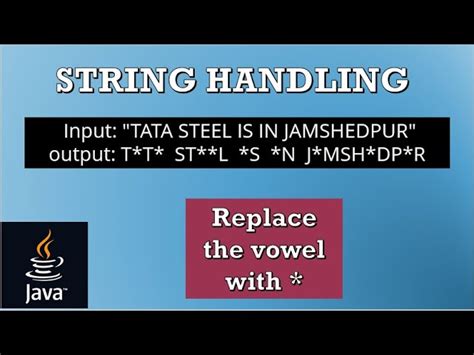 Java Program To Remove Vowels From String Youtube