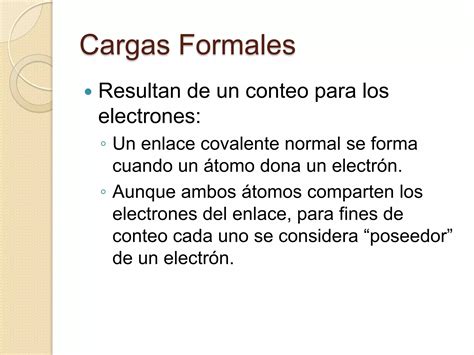 Cargas Formales Y Resonancia Pptx