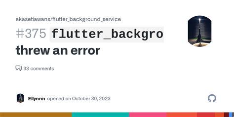 `flutterbackgroundserviceandroid` Threw An Error · Issue 375