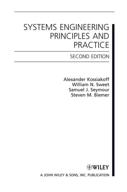 Systems Engineering Principles And Practice 2nd Edition Pdf
