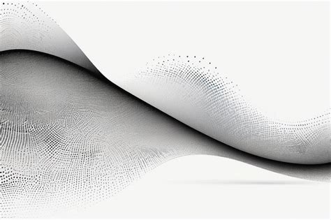 Premium Photo Flowing Dots Particles Wave Pattern Halftone Gradient Curve Shape Isolated On White