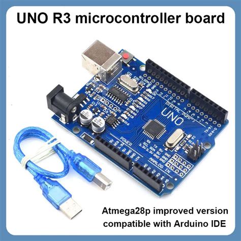 Placa De Desenvolvimento Uno R3 Atmega328p Ch340 Atega16u2 Compat Vel Com Cabo Para Arduino R3