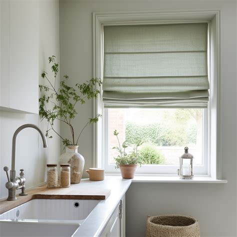 Kitchen Linen Roman Shades Unlined Thermal Blackout Or Cotton Lining