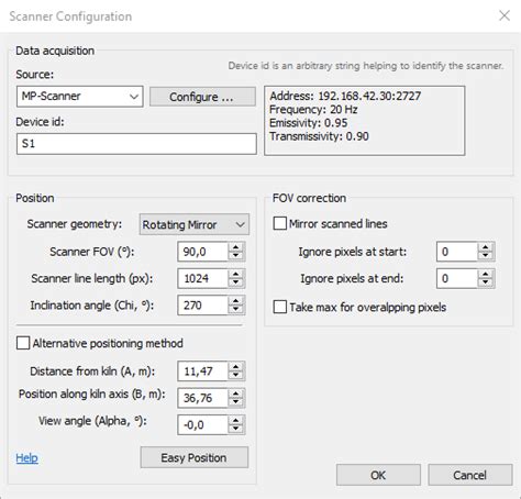 Scanner Configuration