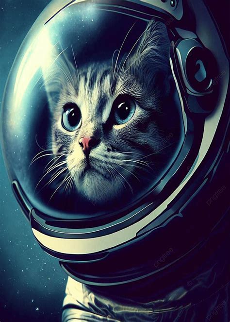 우주 비행사 의상을 입은 고양이는 매우 귀여운 Ai입니다 배경 배경 화면 및 일러스트 무료 다운로드 Pngtree