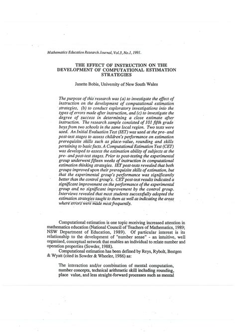 pdf the effect of instruction on the development of computation