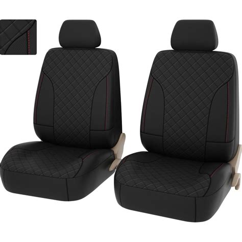 Чехлы PSV King Next 2 FRONT Черный отстрочка красная терморомб экокожа ...