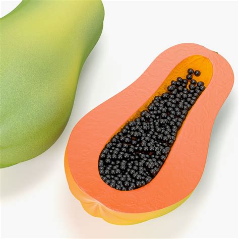 파파야 과일 3d 모델 39 Max Fbx Obj Free3d