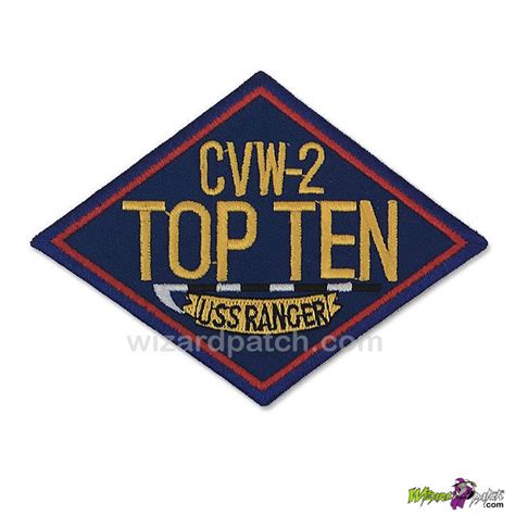 Top Gun Cvw 2 Uss Ranger G1 Flight Jacket Embroidered Patch Wizard Patch