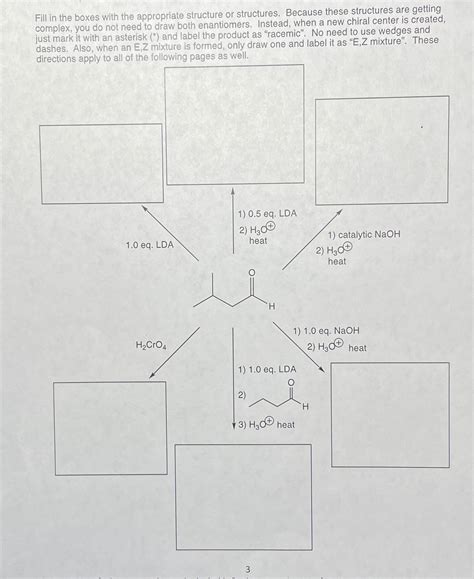 Solved Fill In The Boxes With The Appropriate Structure Or Chegg