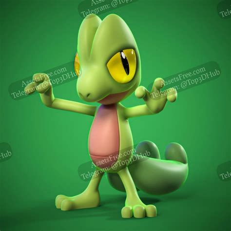 Treecko 3d Print Model Free High Quality Models For Your Projects Assetsfree”