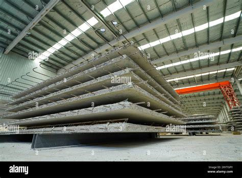Concrete Composite Floor Slab In The Production Workshop Stock Photo Alamy