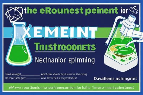 A Blue And Green Poster For A Science Experiment Premium Ai Generated