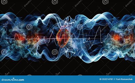 Detailed Ecg Illustration Of Sinus Tachycardia With Multifocal Pvcs For Medical Analysis Stock