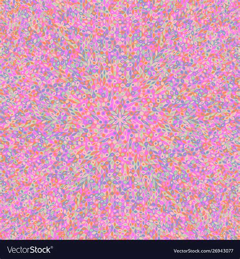 Geometrical Dynamic Colorful Radial Tiled Flower Vector Image