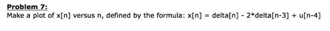 solved make a plot of x[n] versus n defined by the formula