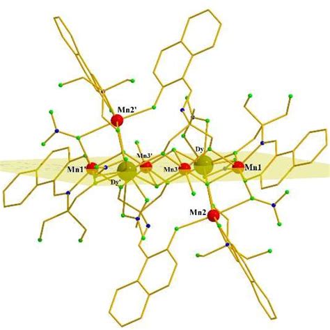 The Molecular Structure Of 3 Solvent Molecules And H Atoms Are Omitted Download Scientific