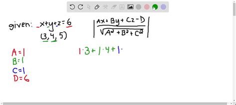 solved a plane p contained in r 3 is given by the equation a x b y c z