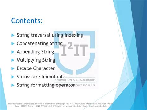 Strings In Python Ppt