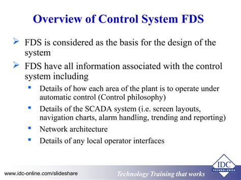 Design Of Industrial Automation Functional Specifications For Plcs Dcss And Scada Systems Ppt