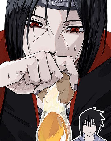 Uchiha Itachi Uchiha Sasuke Naruto Series Highres 2boys Akatsuki