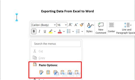 How To Export Data From Excel To Word 3 Easy Methods