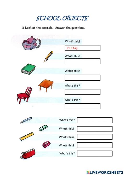 Classroom Objects Online Exercise For Grade 2