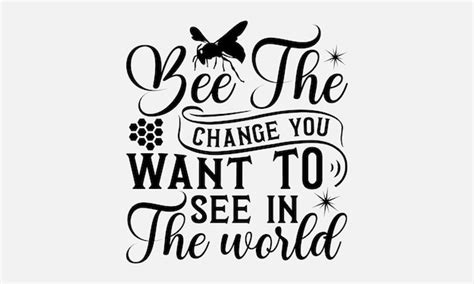 꿀벌 Svg 타이포그래피 티셔츠 디자인 프리미엄 벡터