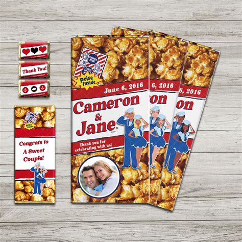 12 Custom Cracker Jack Stickers Cracker Jack Labels Box Wrapper