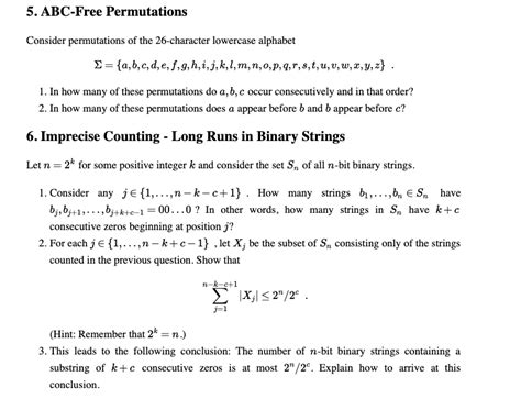 5 Abc Free Permutations Consider Permutations Of The