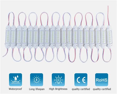 Waterproof 12V 24V Display Module Side Lighting 3W 6 SMD5730 Chips Led Backlight Adverting