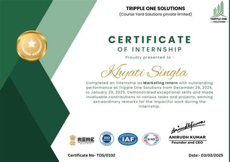 internship marketing trippleonesolution khyati singla