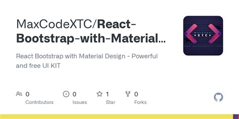 Github Maxcodextc React Bootstrap With Material Design React Bootstrap With Material Design