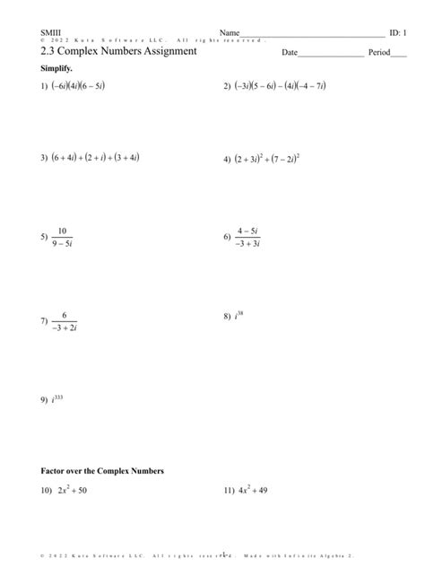 23 Complex Numbers Assignment 2022 2023 Pdf Complex Number Encodings