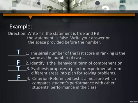 Objective Test Type Pptx Standardized Testing Educational Assessment