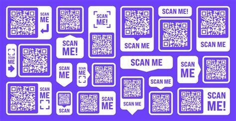 Qr Code Template Set Scan Me Icon For Payment Vector Image