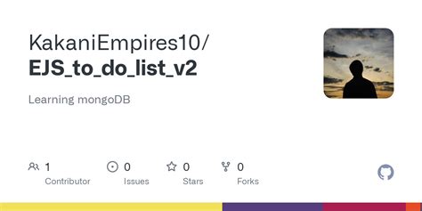 GitHub KakaniEmpires EJS To Do List V Learning MongoDB