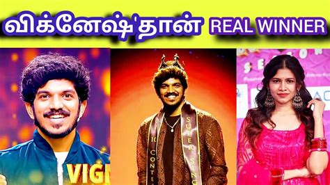🛑 Super Singer10 Real Winner Vignesh Raju Cinewhite Youtube
