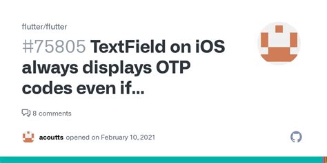 TextField On IOS Always Displays OTP Codes Even If AutofillHints