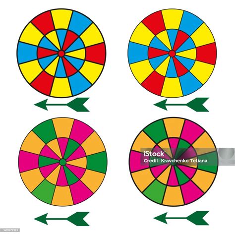 Colorful Color Dart Set Game Element Product Display Presentation