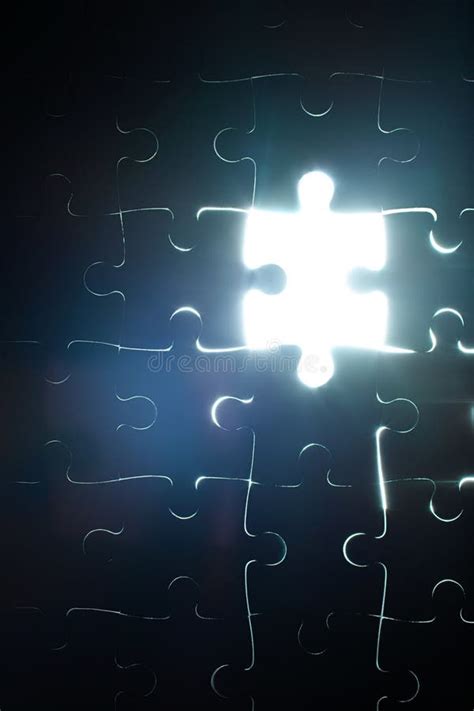 abstract puzzle and piece missing in problem solving and solution to