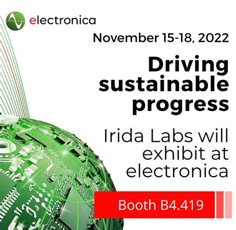 join irida labs in munich at electronica 2022
