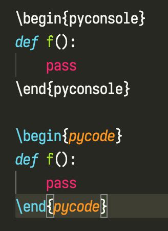 Python Code Highlighting For All Environments Of The Package Pythontex Issue James