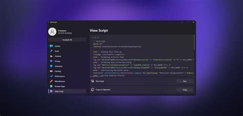 WinScript Customize And Optimize Windows Easily