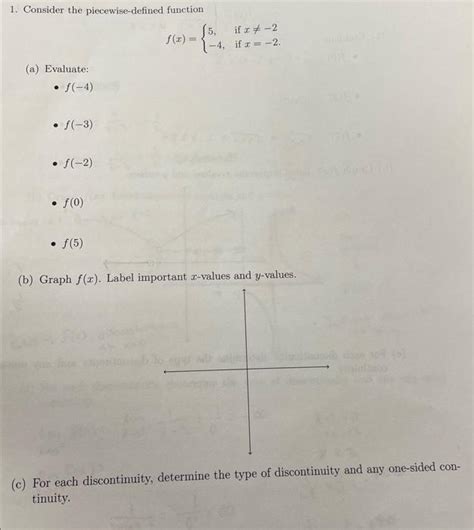 solved 1 consider the piecewise defined function