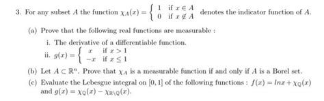 for any subset a the function χa x 0 if x ̸∈ a