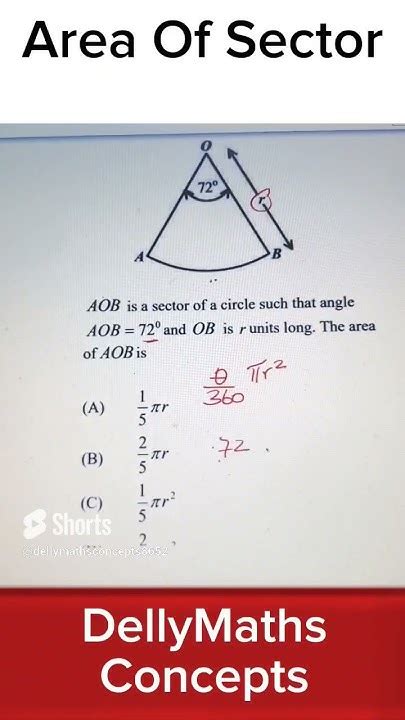Cxc Csec Paper 1 Maths Area Of A Sector Dellymathsconcepts Cxcmaths Fast Gcse Youtube