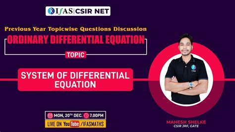 Csir Net Mathematics Ordinary Differential Equation Pyq Papers Solution